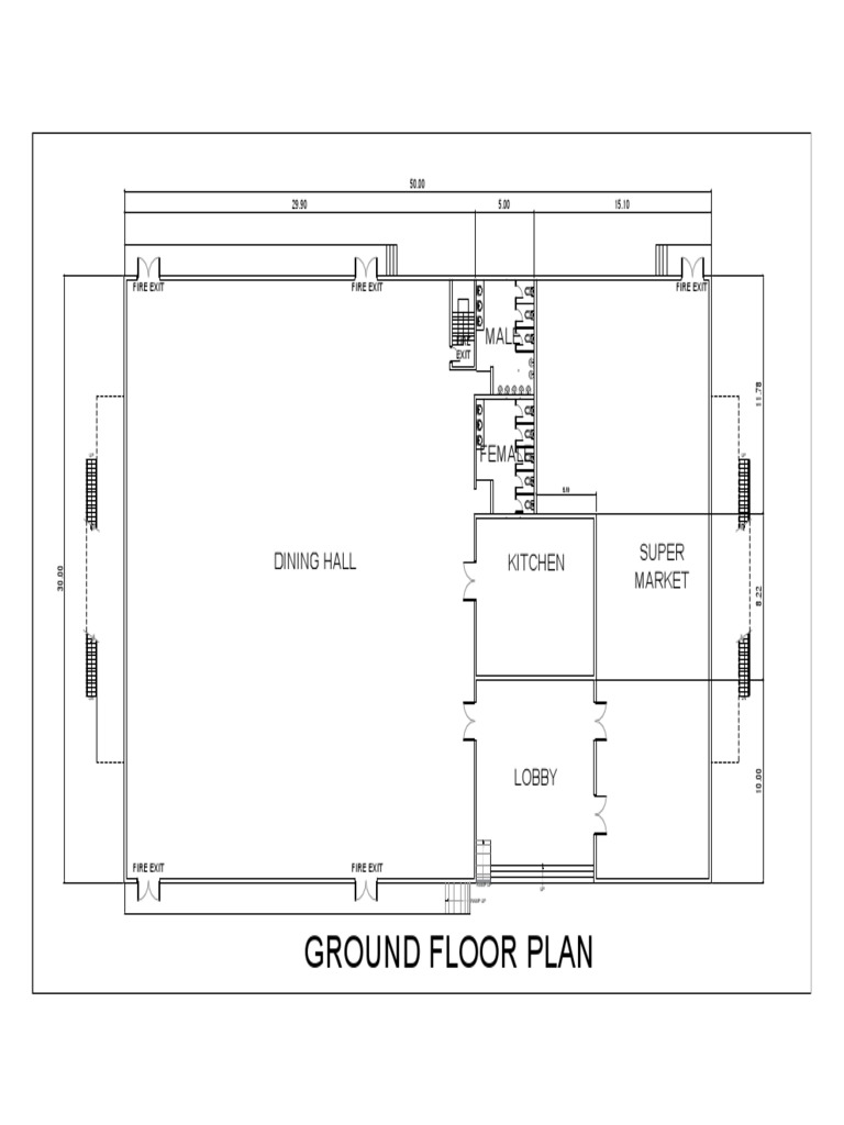 Ground Floor Plan: Fire Exit Fire Exit Fire Exit | PDF