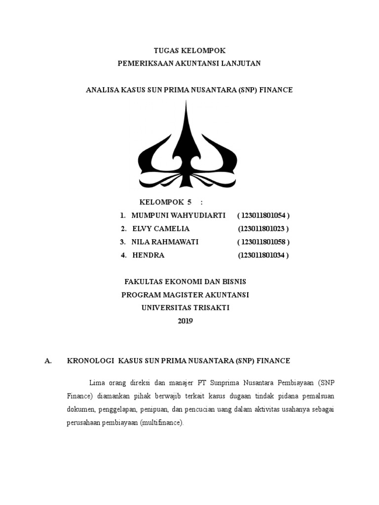 Kasus SNP Finance: Analisis Akuntansi | PDF