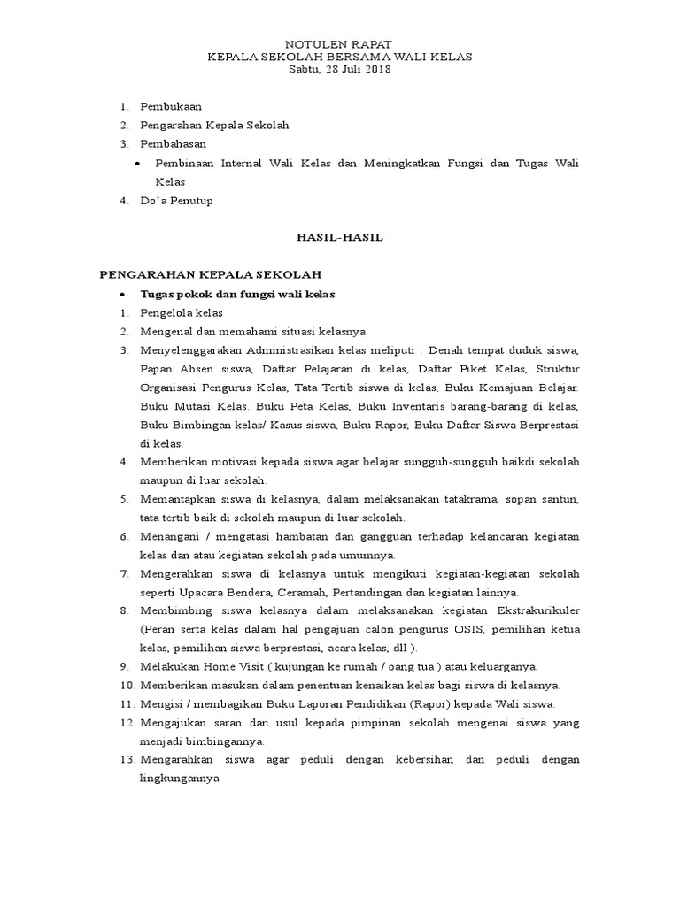 Notulen Rapat Workshop | PDF