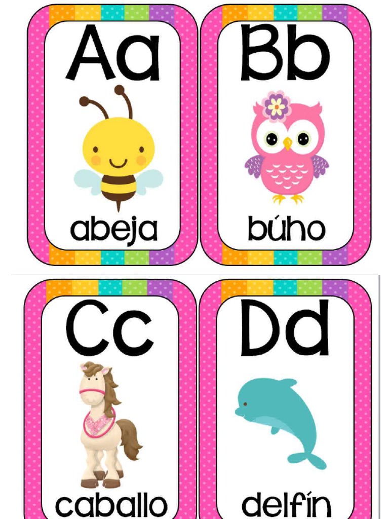 Abecedario Animales Formato Tarjetas PDF | PDF