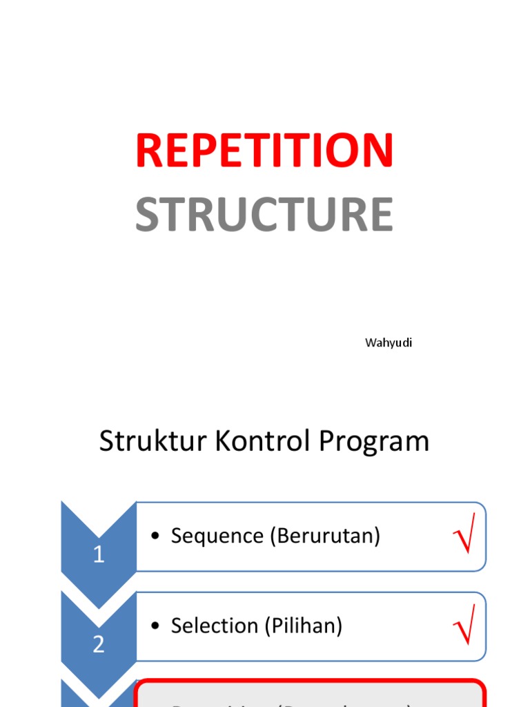 Repetition Structure - For End | PDF