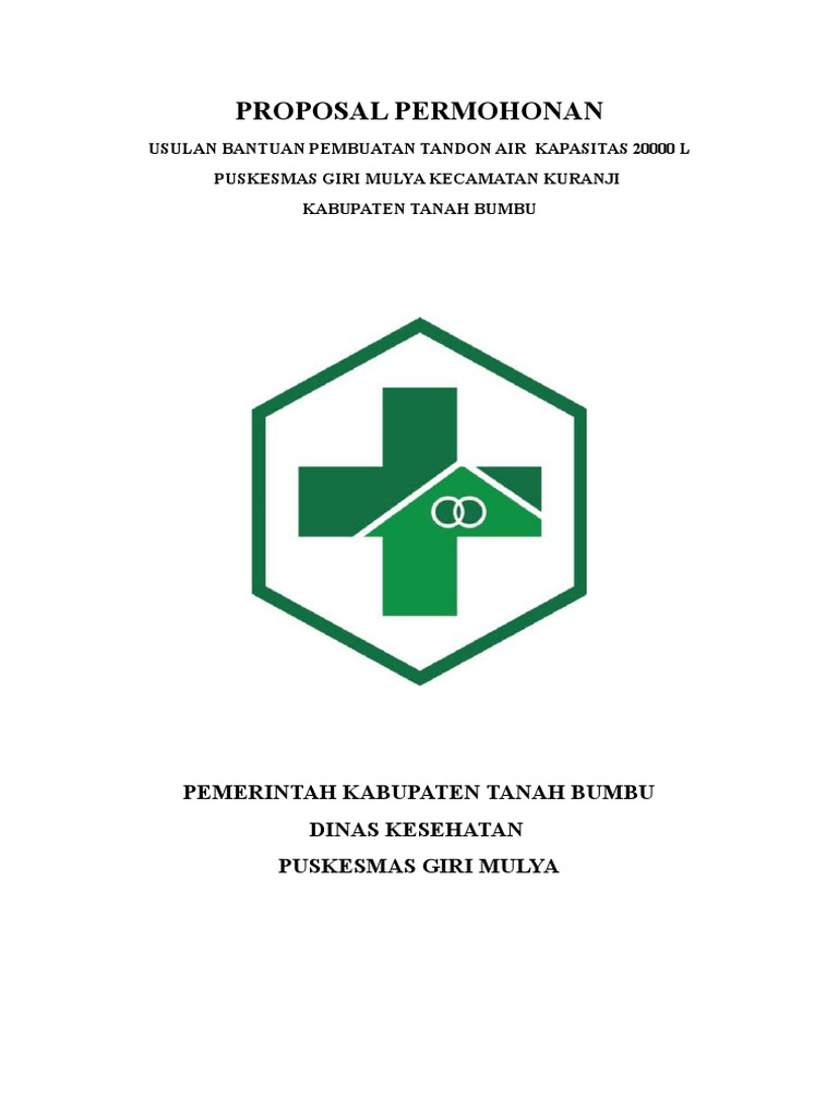 Proposal Tandon Air Bersih | PDF