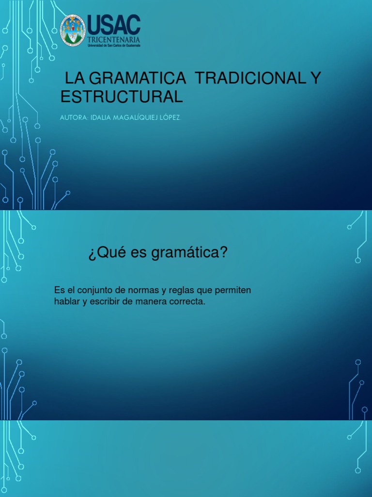 LA GRAMATICA Tradicional y Estructural | PDF | Asunto (gramática ...