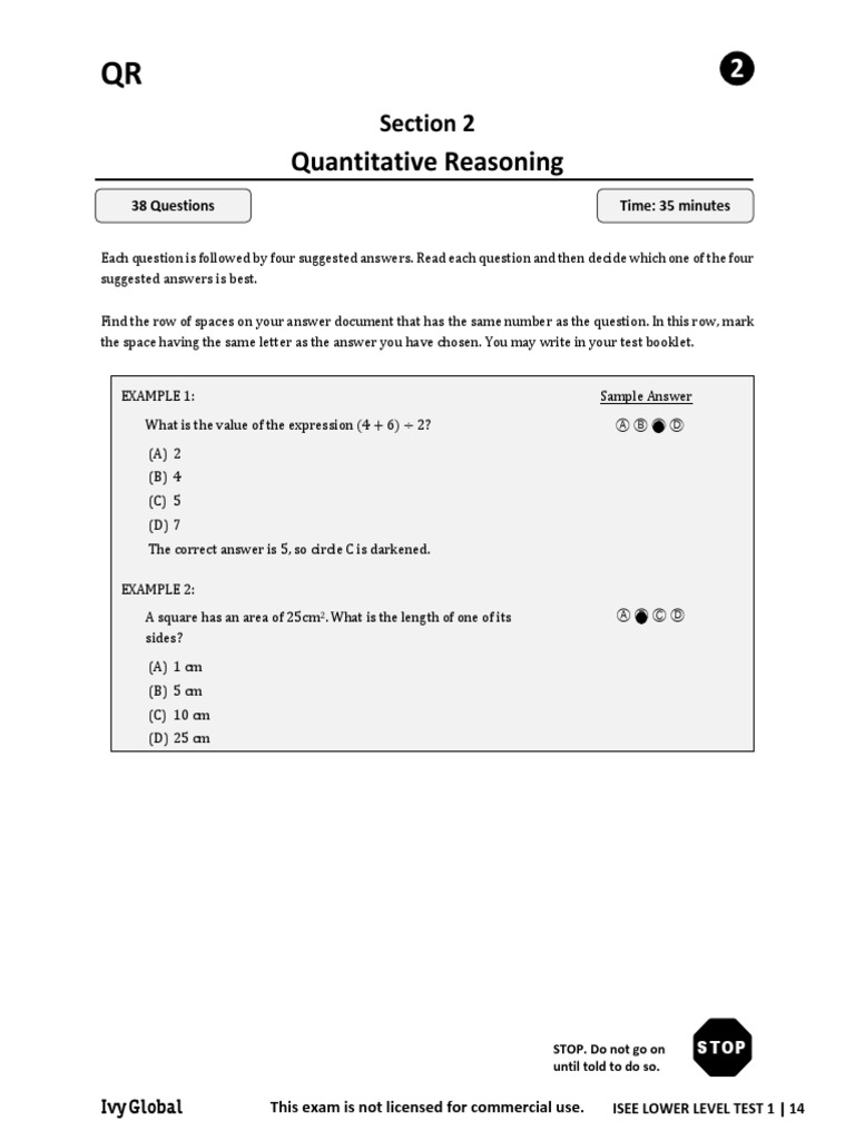 Quantitative Reasoning Practice Questions | PDF | Area | Triangle