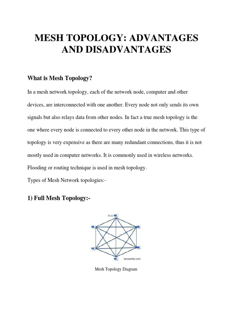 Advantages and Disadvantages of Mesh | PDF | Science & Mathematics ...