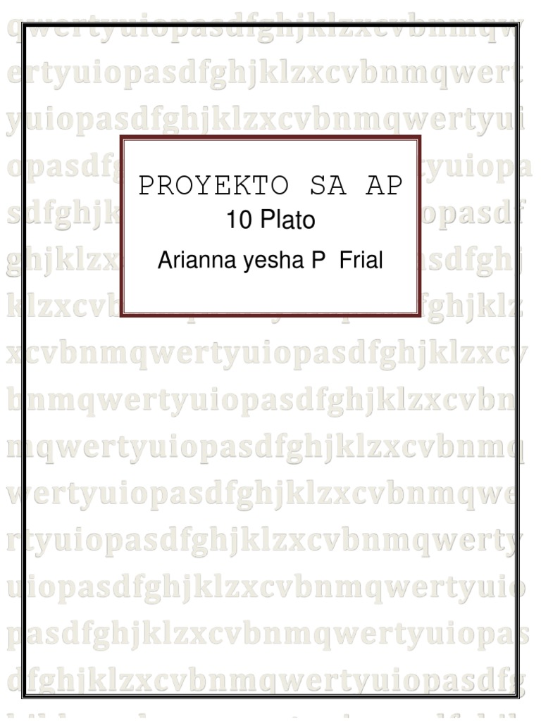 Proyekto Sa AP | PDF