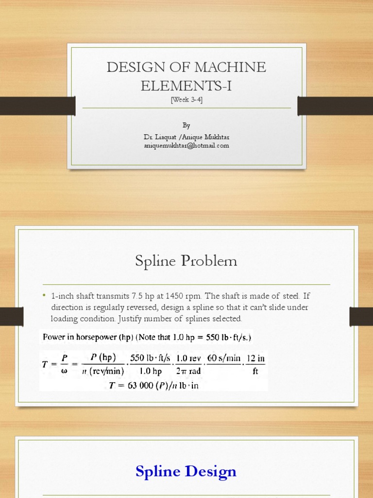 Couplings & Splines Design. | PDF | Building Engineering | Mechanical ...