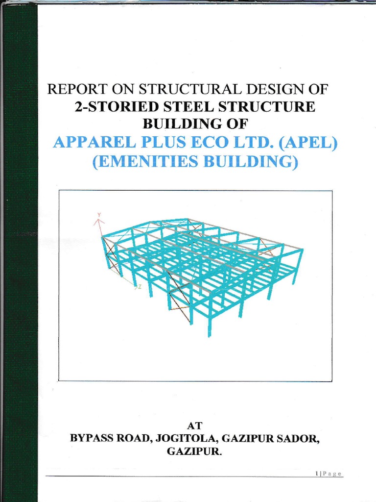 Structural Design Report: 2-Storey Steel Building | PDF | Building ...