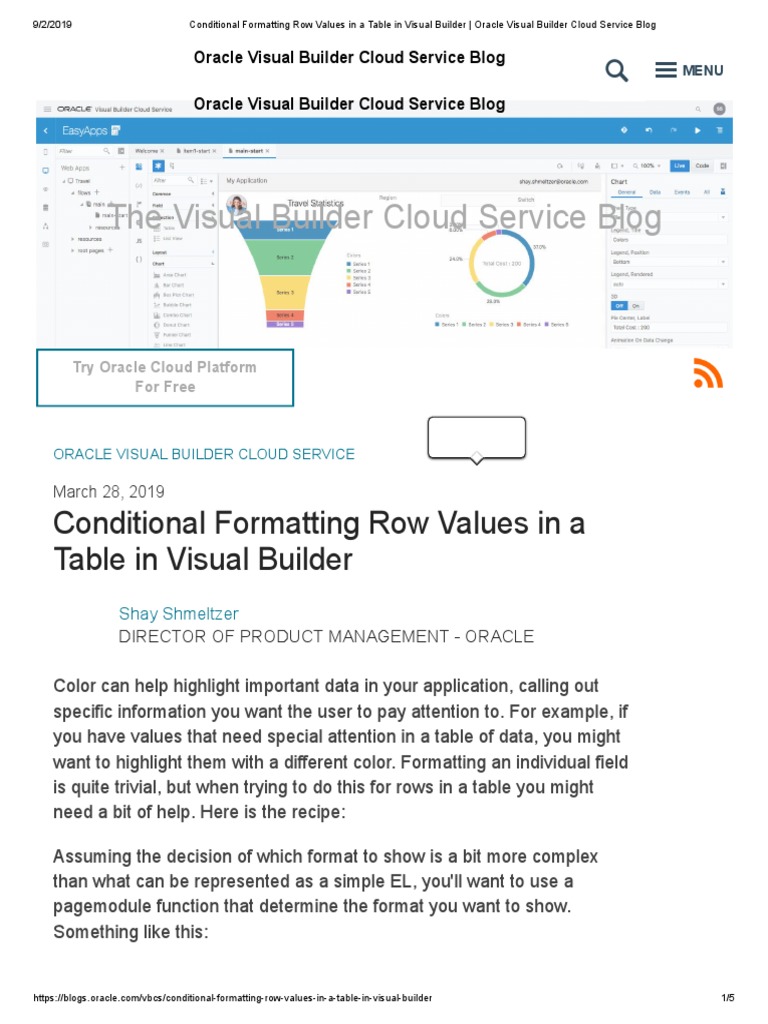 Conditional Formatting in VBCS | PDF | Cloud Computing | Oracle Database