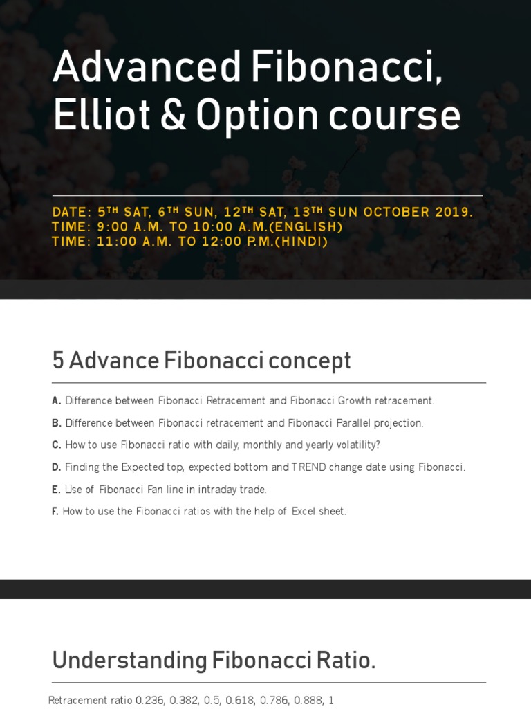 Advanced Fibonacci J Elliot 0 Option Course | PDF | Day Trading ...