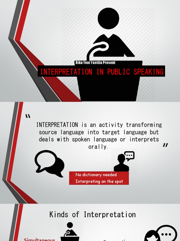 Public Speaking and Interpretation Skills | PDF