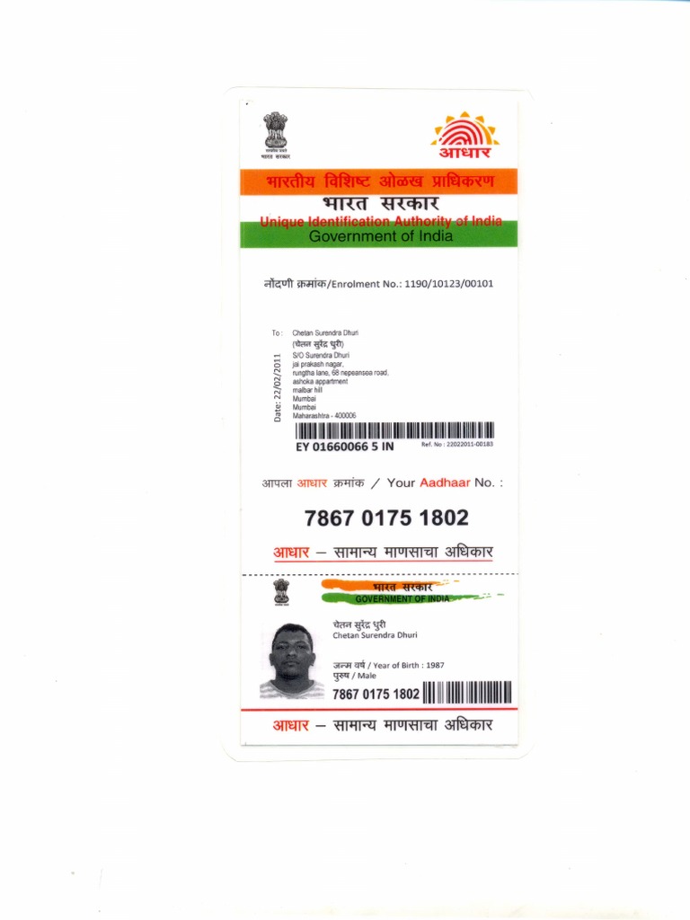 Aadhar Card & Pan Card PDF | PDF