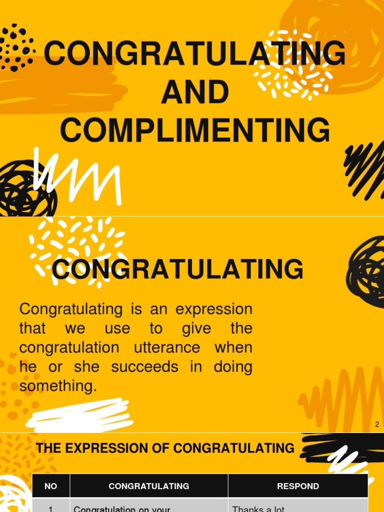 Congratulating and Complimenting-2 | PDF