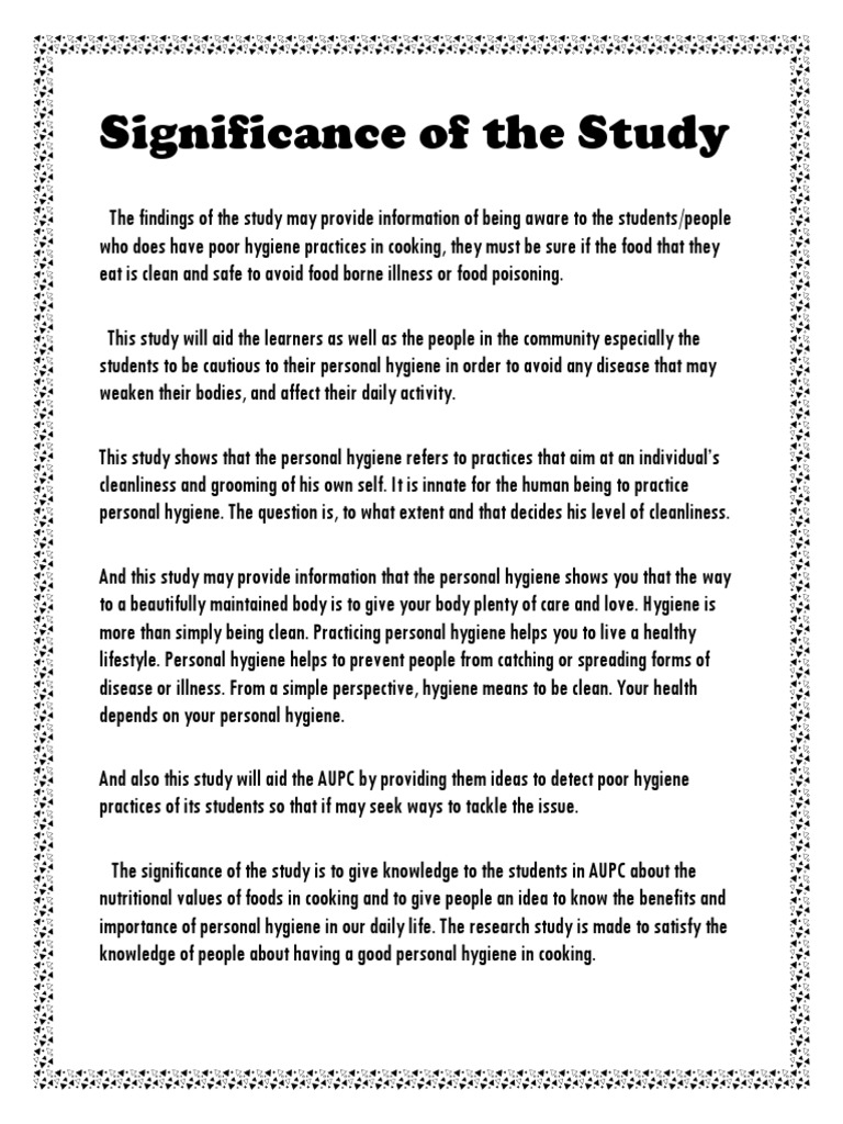 Significance of The Study | PDF