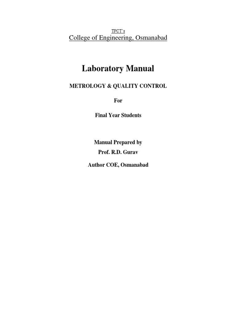 Laboratory Manual: College of Engineering, Osmanabad | PDF | Gear | Optics
