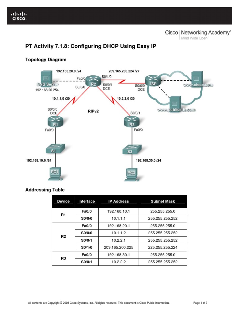 DHCP Config | PDF | Ip Address | Domain Name System