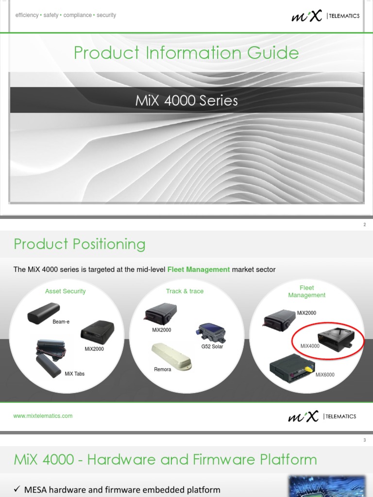 MiX 4000 - Product Information Guide | PDF | Personal Identification ...