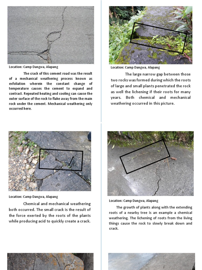 Evidences of Weathering | PDF | Weathering | Physical Sciences