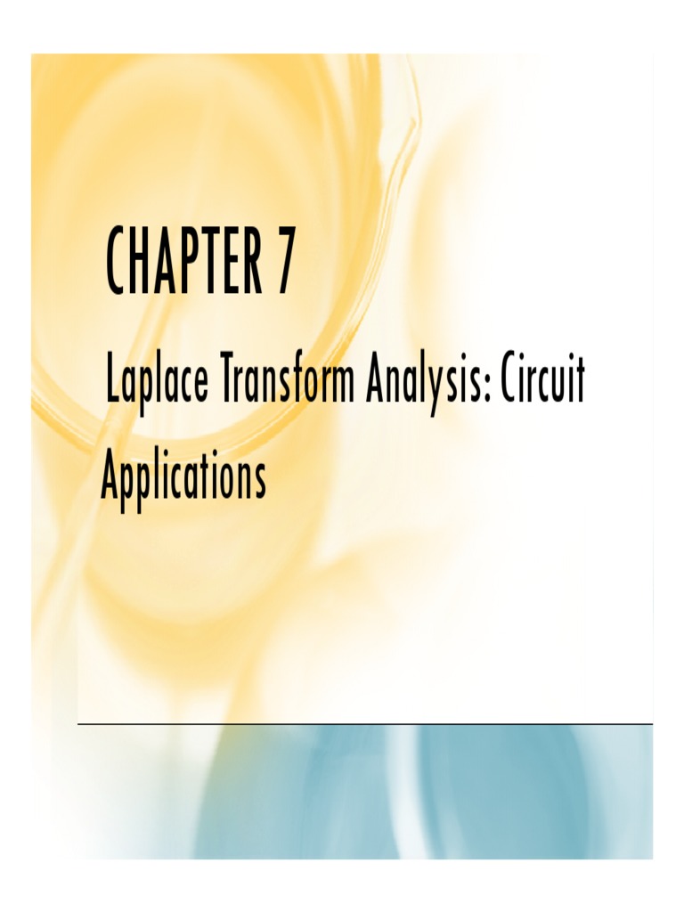 Laplace Transform Analysis: Circuit Applications Applications ...