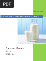 Study of Quantity of Casein Present in Different Samples of Milk (Chemistry Investigatory ...