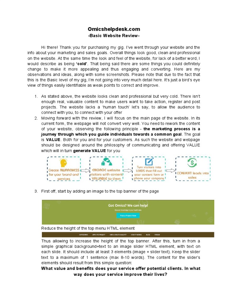 Website Review for Omics Help Desk | PDF | Websites | Search Engine ...