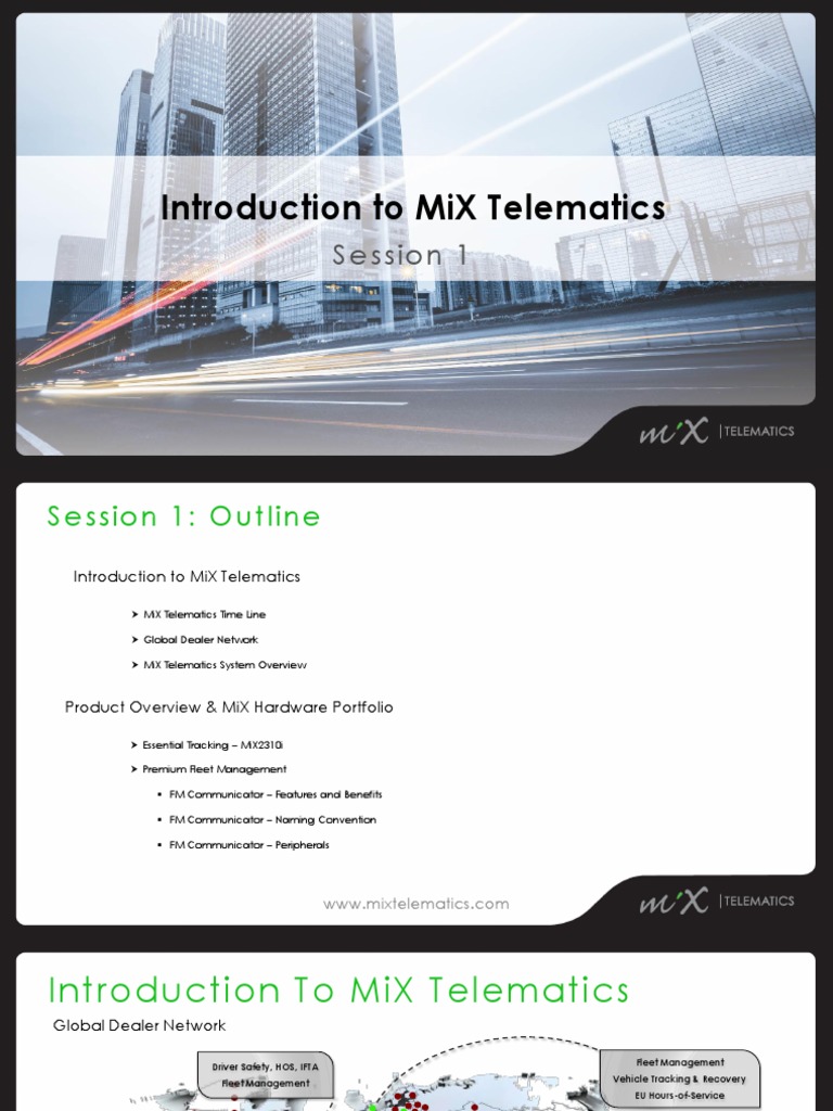 Day 1.session 1. Intro To MiX Telematics & System Overview | Download ...