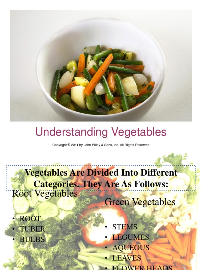 Understanding Vegetables | PDF | Vegetables | Vegan Cuisine