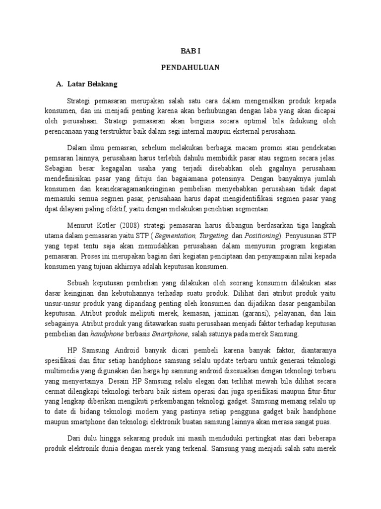 Tugas Makalah Analisis STP Samsung | PDF