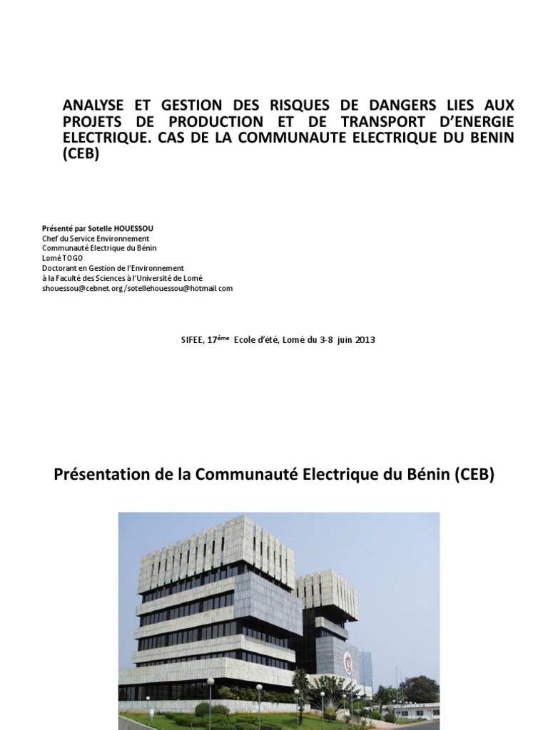 Analyse Et Gestion Des Risques de Dangers | PDF | Risque | Réseau ...