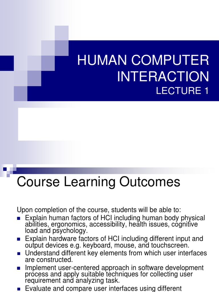 HCI Lecture 1 | PDF | Human–Computer Interaction | Visual Perception