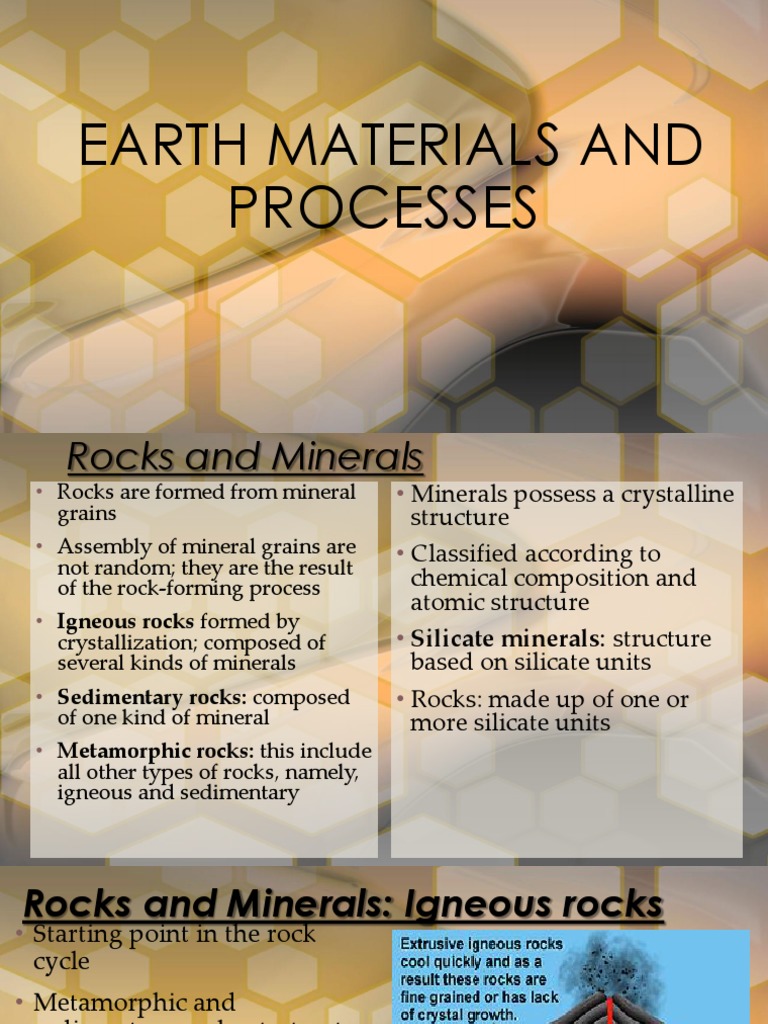 Earth Materials and Processes Overview | PDF | Rock (Geology) | Plate ...