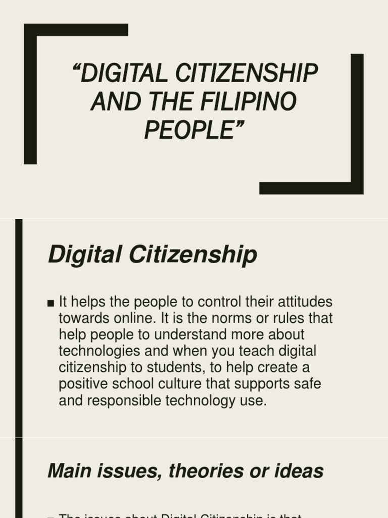 Digital Citizenship and The Filipino People 2 | PDF