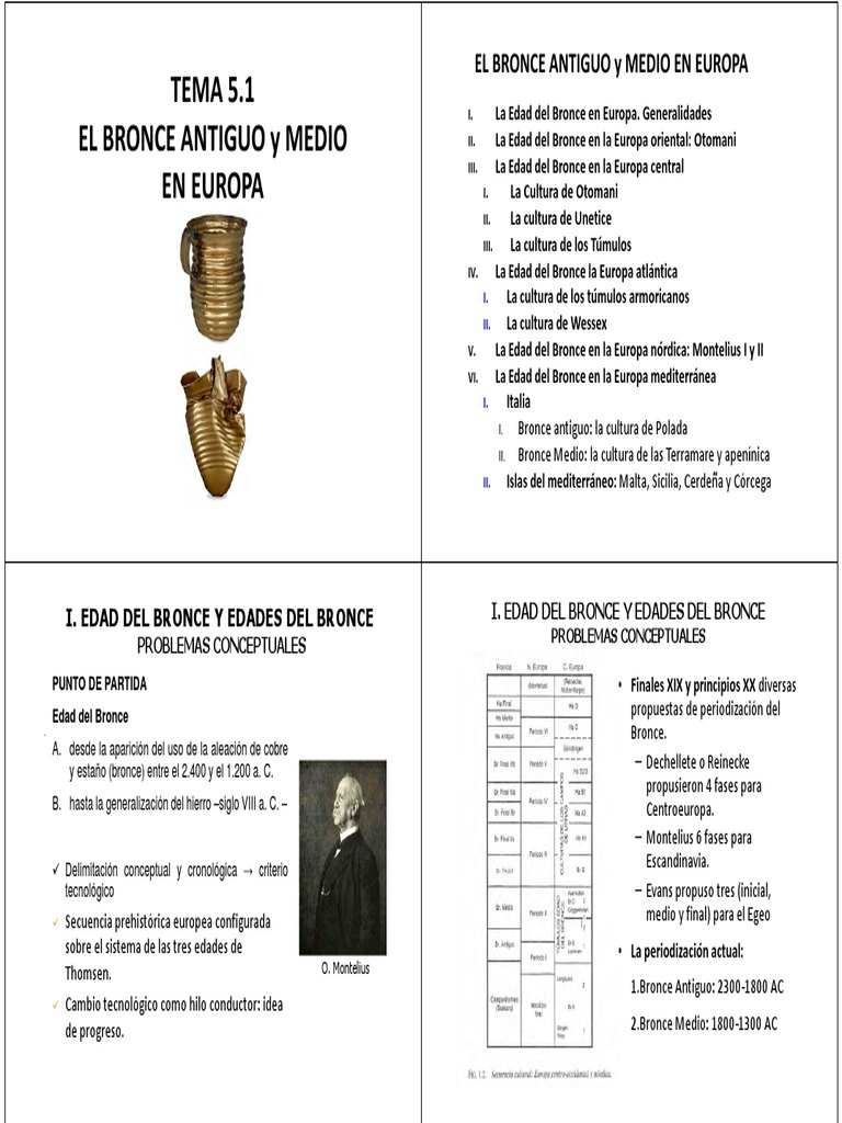 Edad del Bronce en Europa: Culturas y Cronología | PDF | Edad de Bronce ...