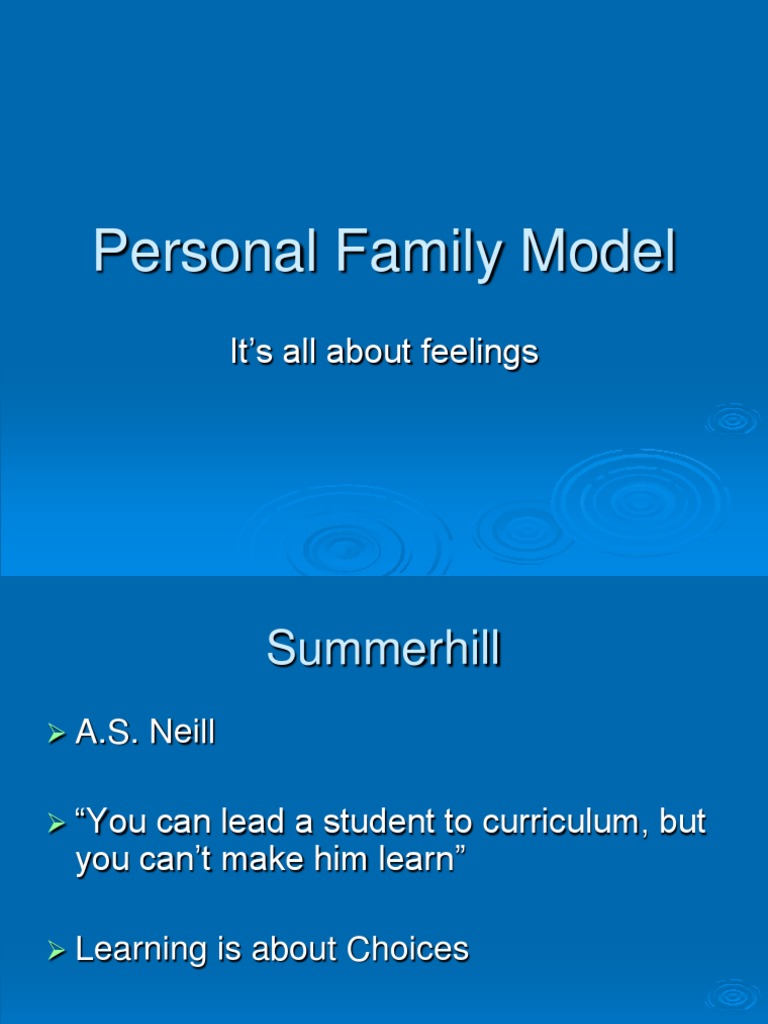 Personal Family Model | PDF | Learning | Teachers