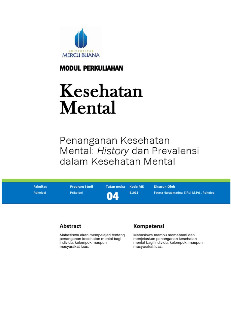 004-Modul Kesehatan Mental - Penanganan Kesehatan Mental - Fatma ...