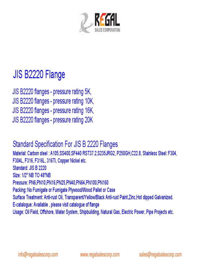 JIS B2220 Dimension | PDF | Galvanization | Building Materials