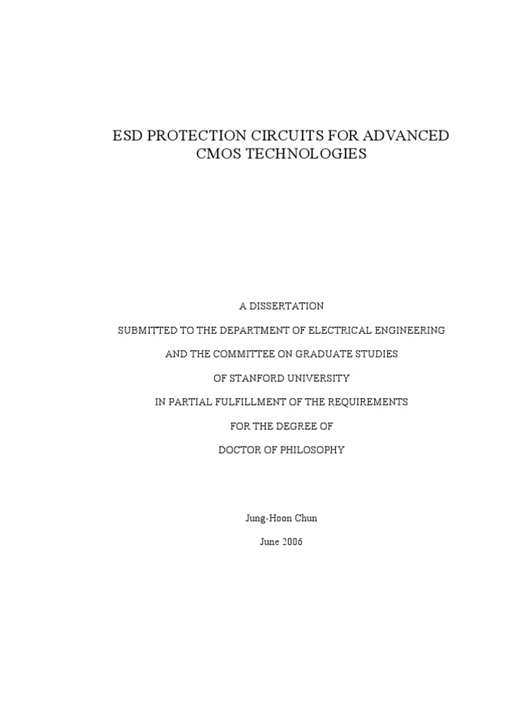 ESD Protection Circuits For Advanced CMOS Technologies | PDF ...