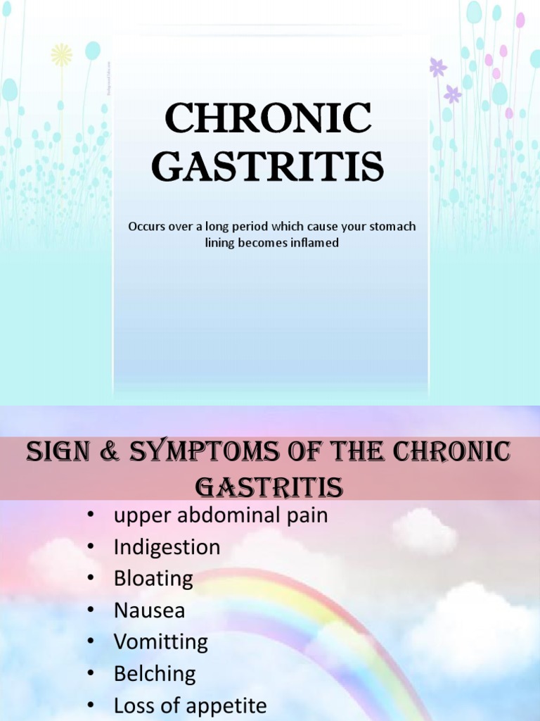 Chronic Gastritis: Signs, Causes, Types & Treatment | PDF ...