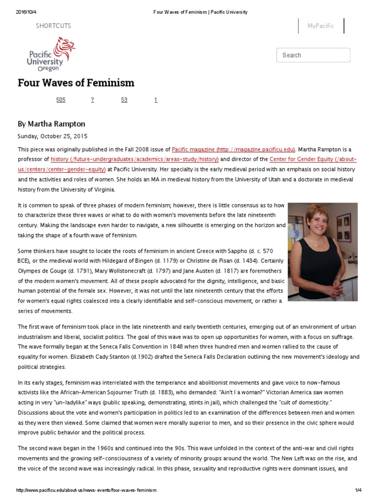 Four Waves of Feminism | PDF | Feminism | Gender Studies
