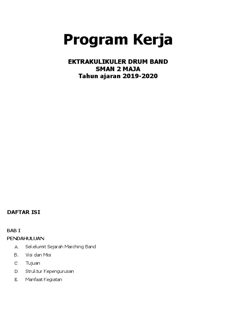 Program Kerja | PDF