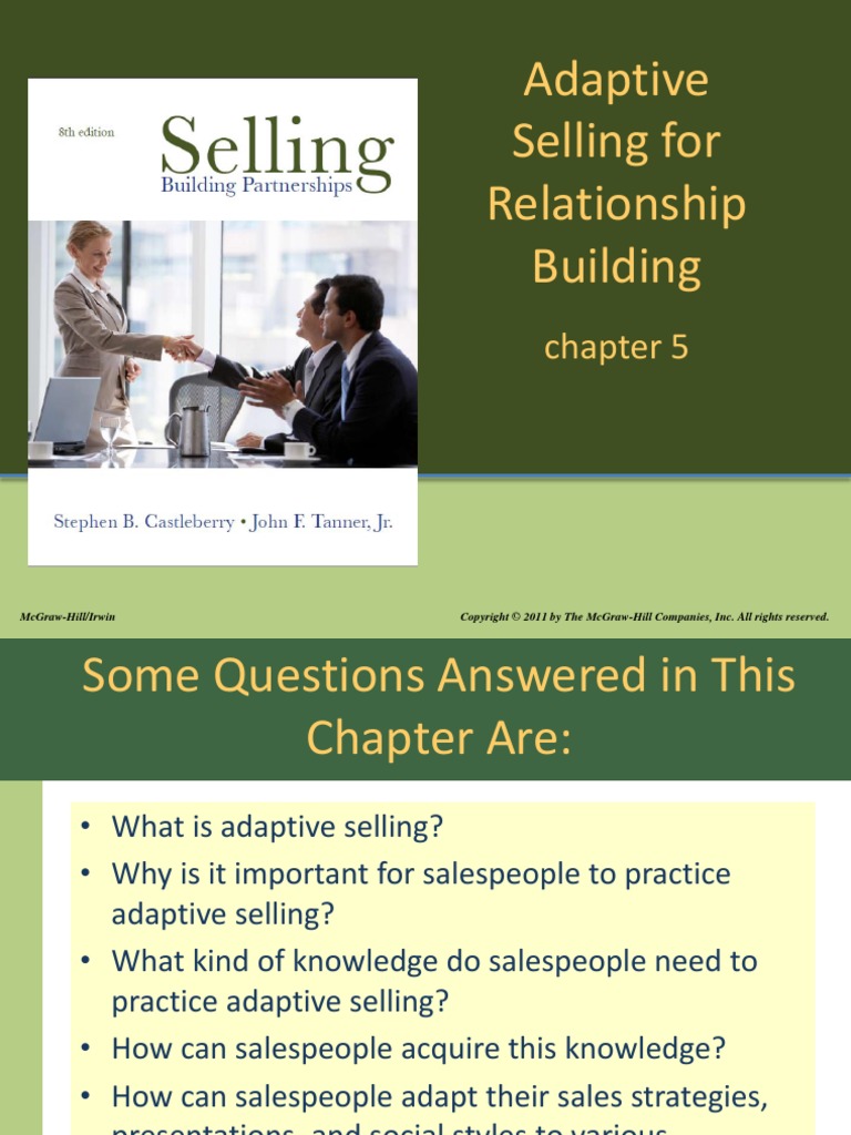 Adaptive Selling For Relationship Building: Mcgraw-Hill/Irwin | PDF ...