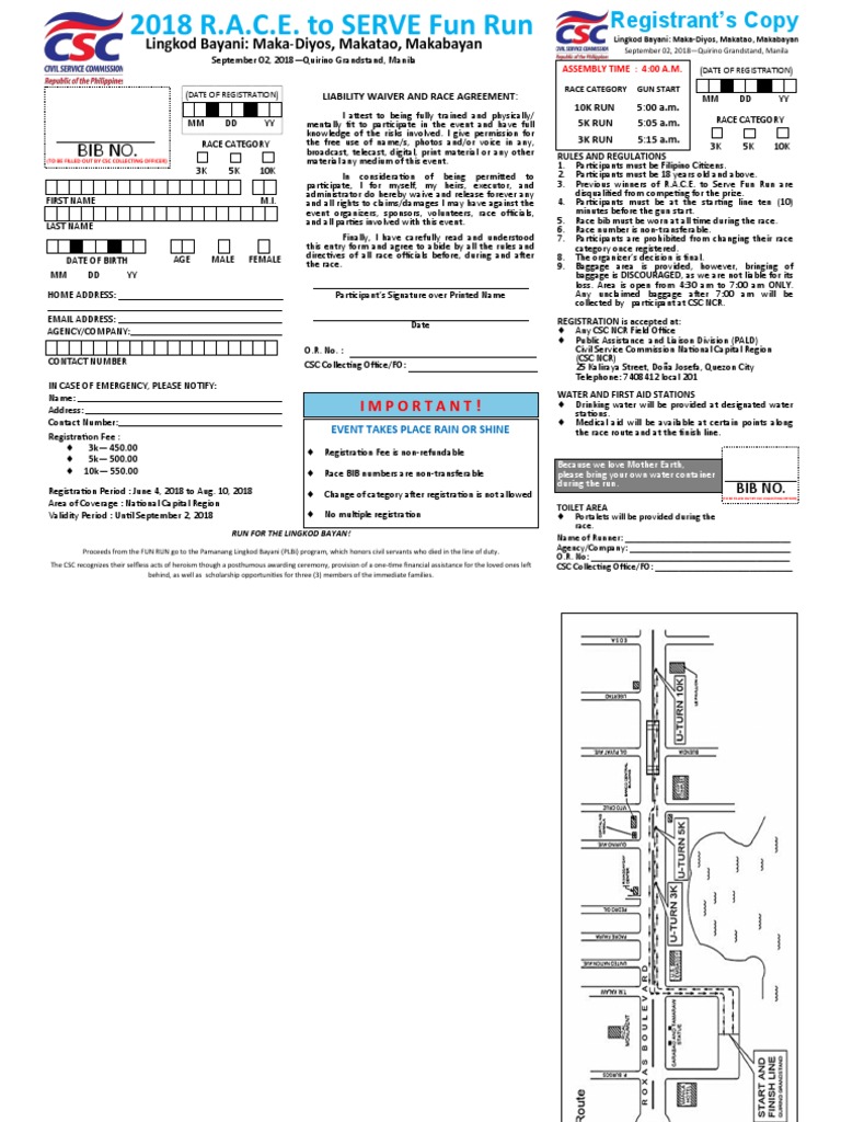 2018 Fun Run Registration Form | PDF | Common Law | Virtue
