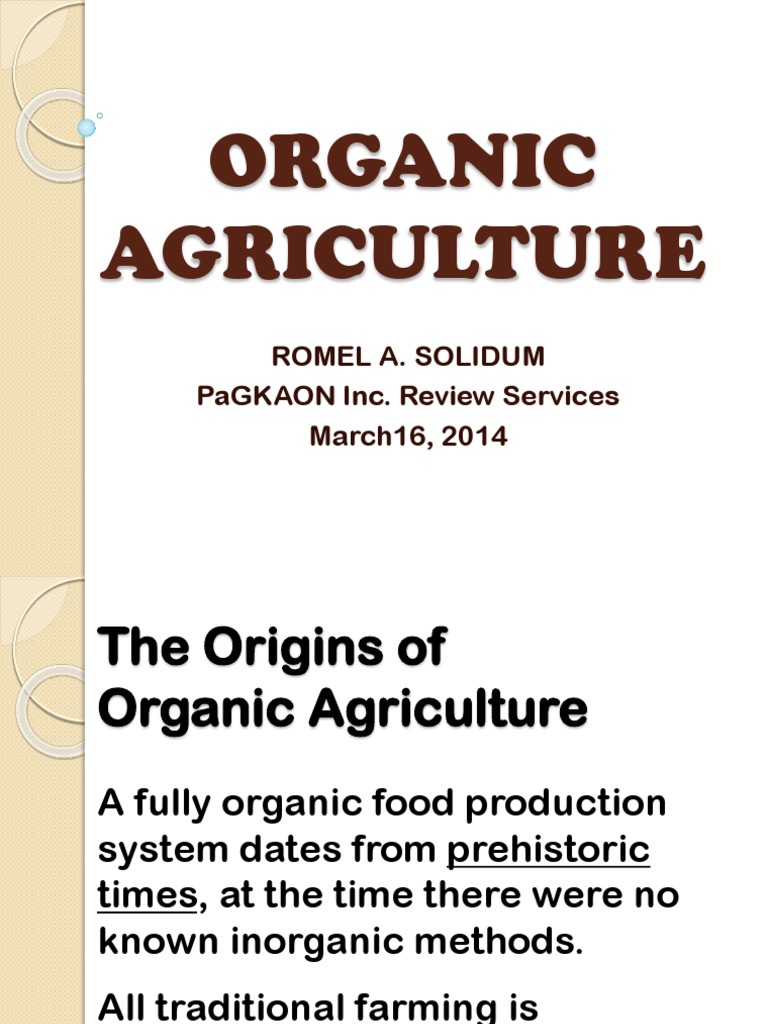 Organic Agriculture, 2014 | PDF | Organic Farming | Ecology