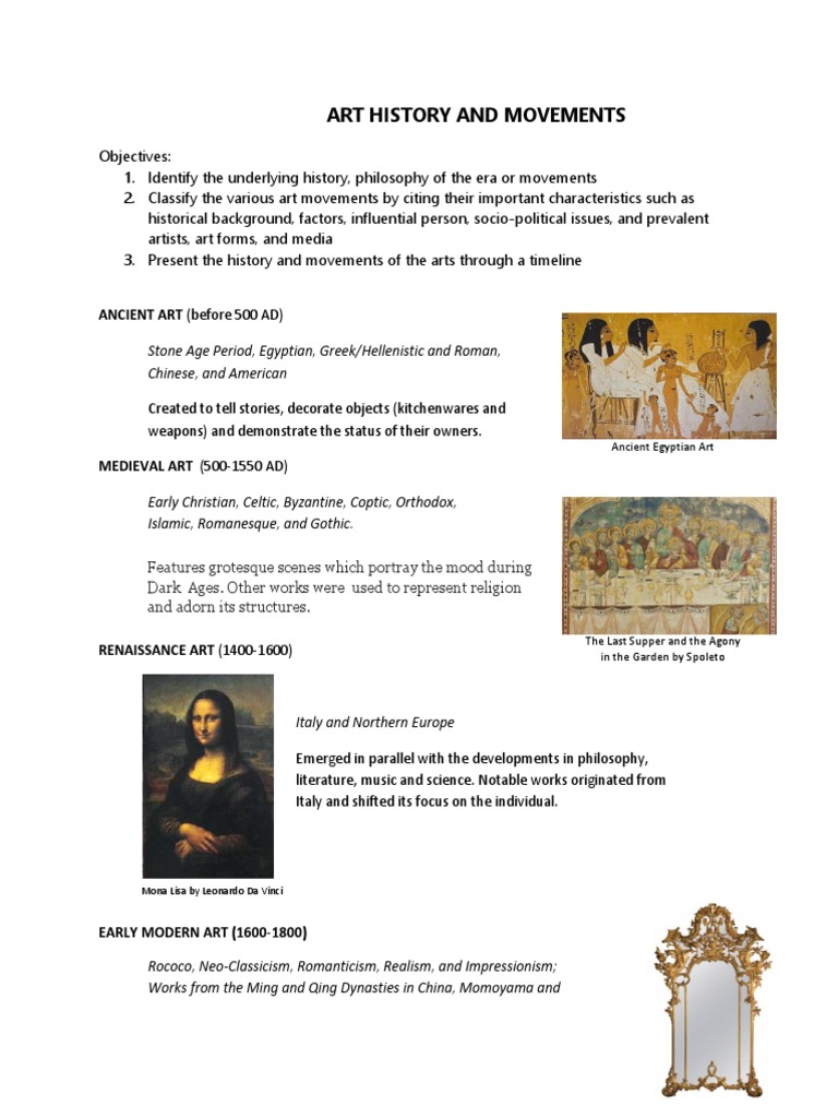 2 Art History and Movements | PDF | Realism (Arts) | Art History