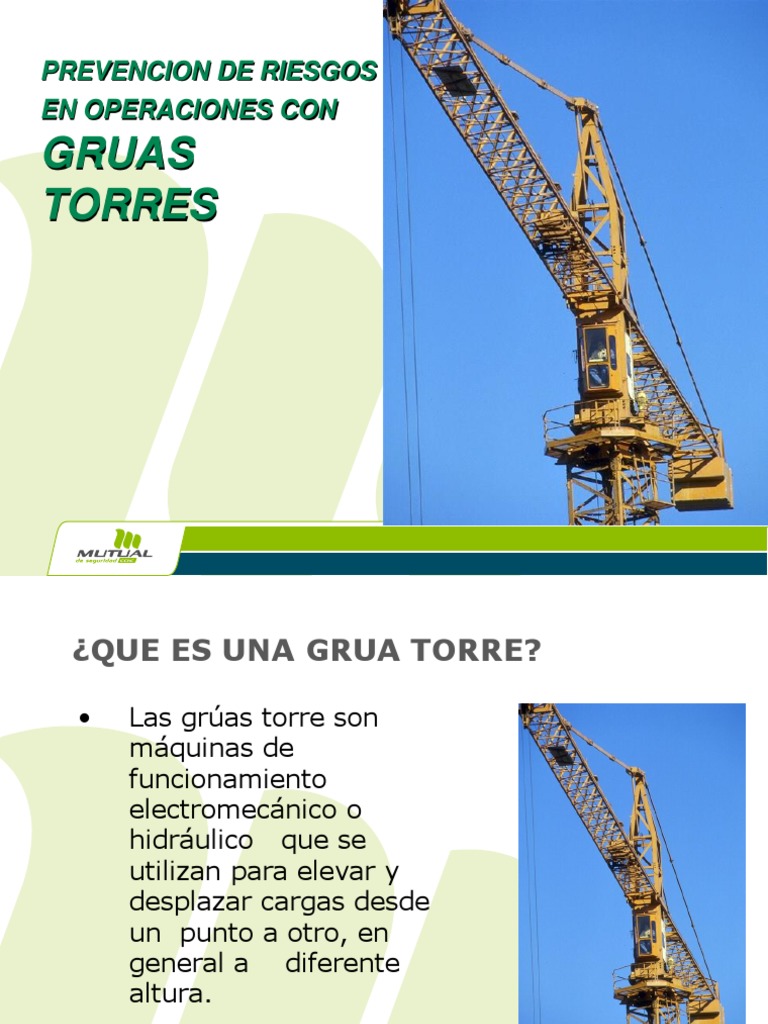 Prevencion de Riesgos en Operaciones Con Grua Torre | PDF | Grúa (máquina) | Herida