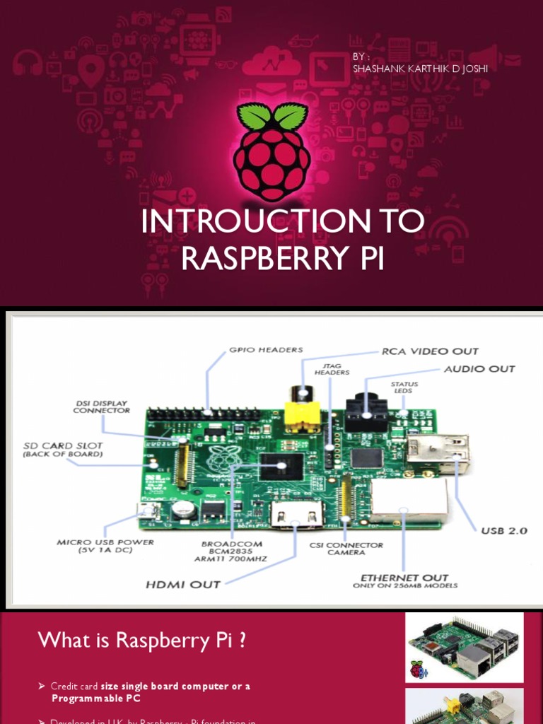 Introuction To Raspberry Pi: BY: Shashank Karthik D Joshi | Download ...