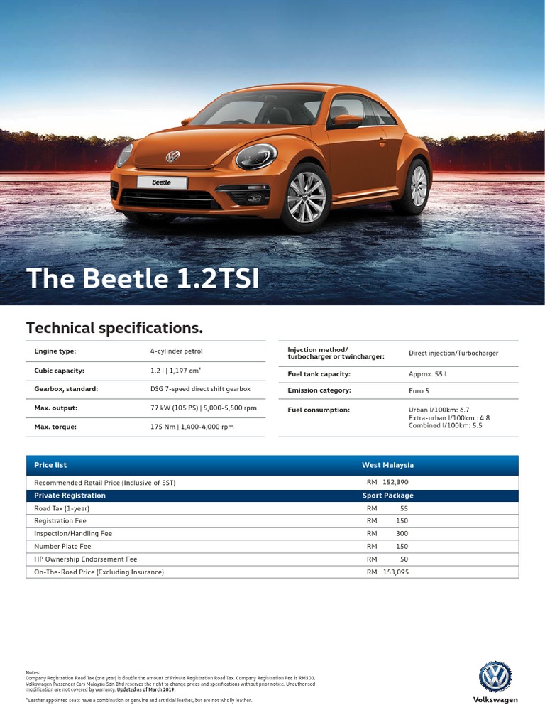 VW Modelspecsheet Beetle WM Web | PDF | Anti Lock Braking System ...