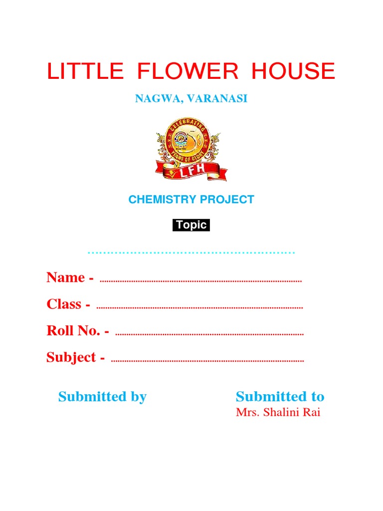 Chemistry Project Cover Page For Nagwa | PDF