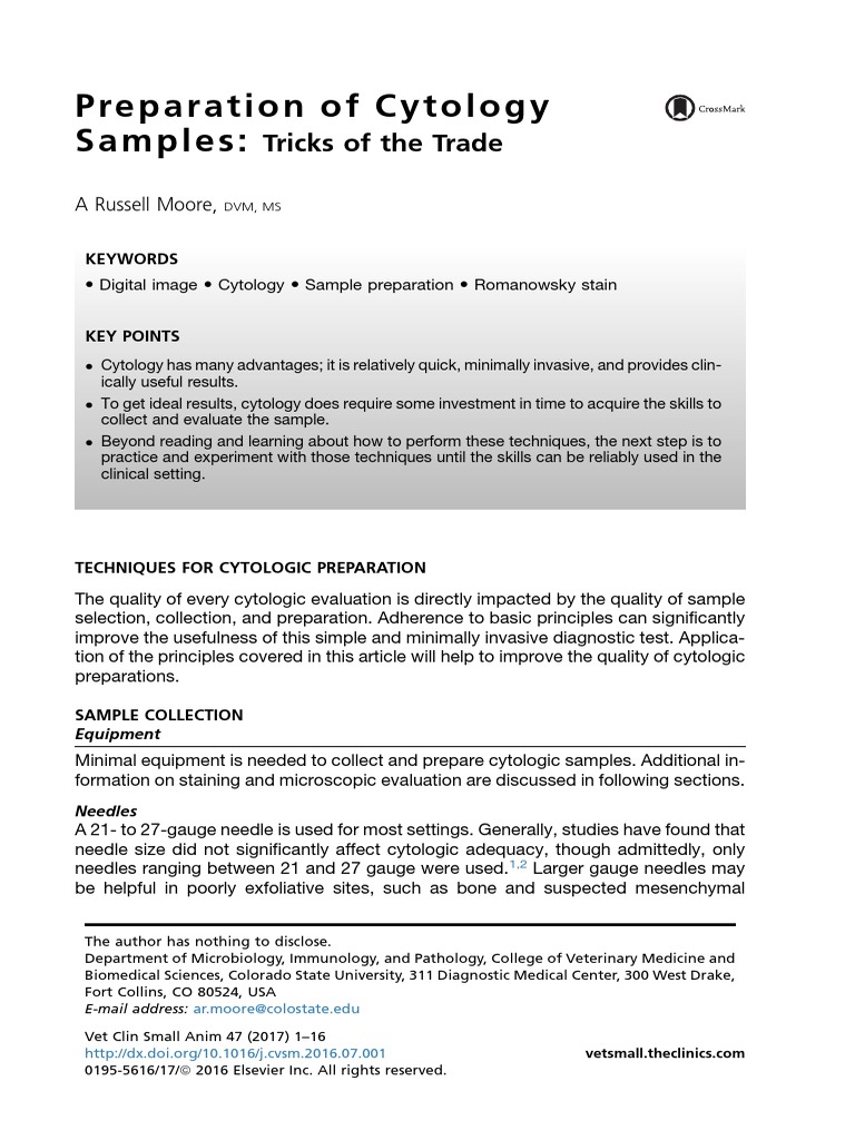 Veterinary Clinics of North America - 006 - Moore, 2017 - Preparation ...
