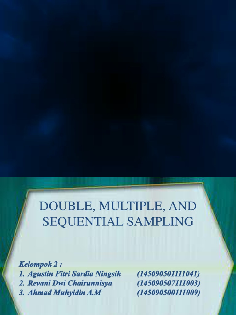 Doble, Multiple, and Sequential Sampling | PDF